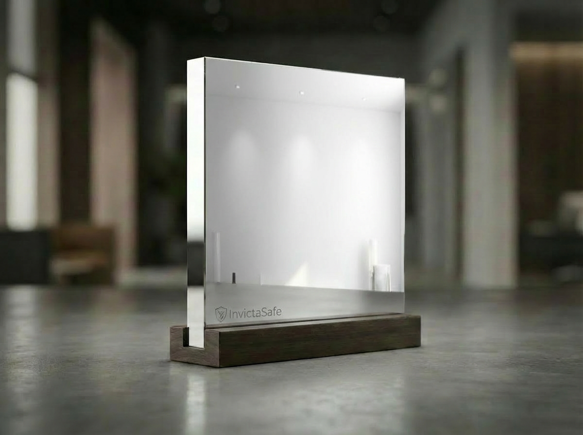 Abrasion Resistant Mirrored Ballistic Glass (Large Safe) - InvictaSafe